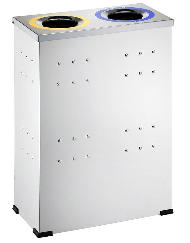 Papelera 2 Residuos Reciclaje Acero Inoxidable — RacNet