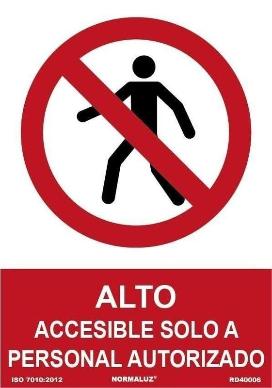Señal alto accesible solo a personal autorizado — RacNet Señal alto accesible solo a personal autorizado — RacNet