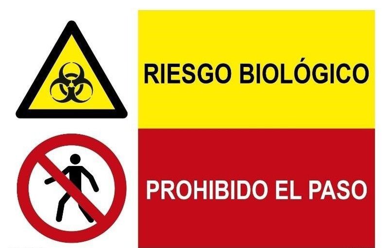 Señal combinada riesgo biológico y prohibido el paso — RacNet Señal combinada riesgo biológico y prohibido el paso — RacNet