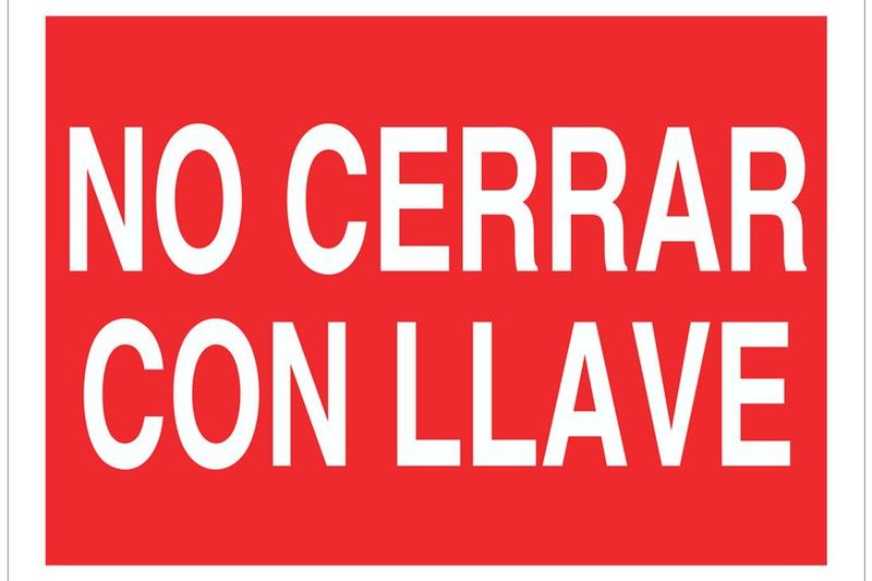 Señal prohibido solo texto - no cerrar con llave — RacNet