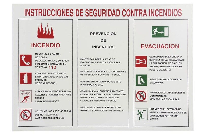 Señalizacion informativade instrucciones de seguridad contra incendios — RacNet