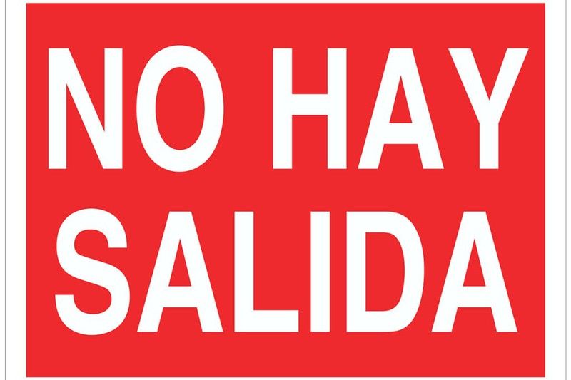 Señalización seguridad solo texto - no hay salida — RacNet